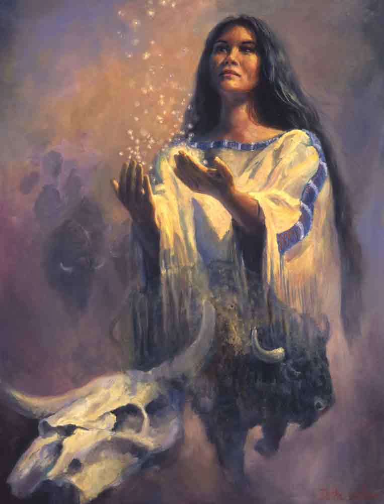 Buffalo Woman by Detha Watson Ceramic Accent & Decor Tile RW-DW002AT ...