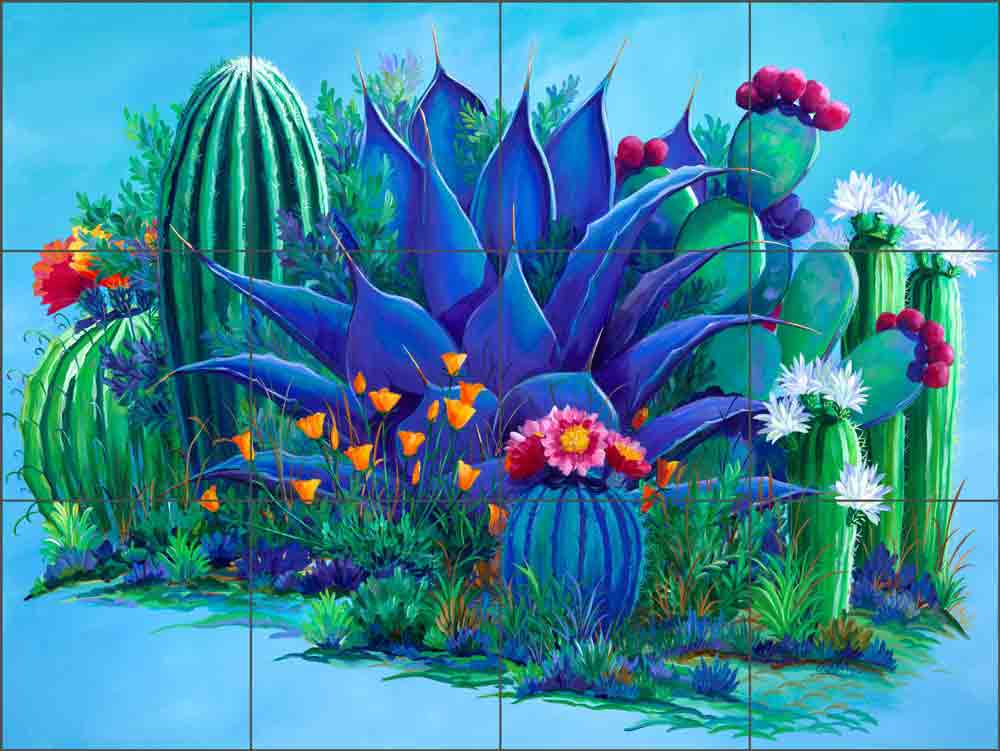 Garden Queen by Susan Libby Ceramic Tile Mural SLA093: Artwork On Tile ...