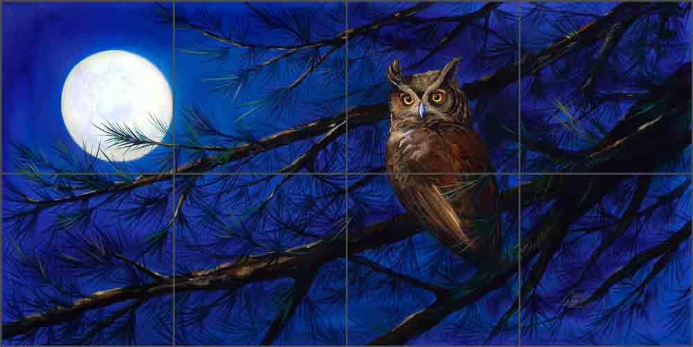 Full Moon by Susan Libby Ceramic Tile Mural SLA105: Artwork On Tile ...