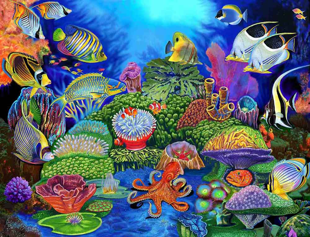 Reef Art by Fernando Agudelo Ceramic Accent & Decor Tile FAA035AT ...