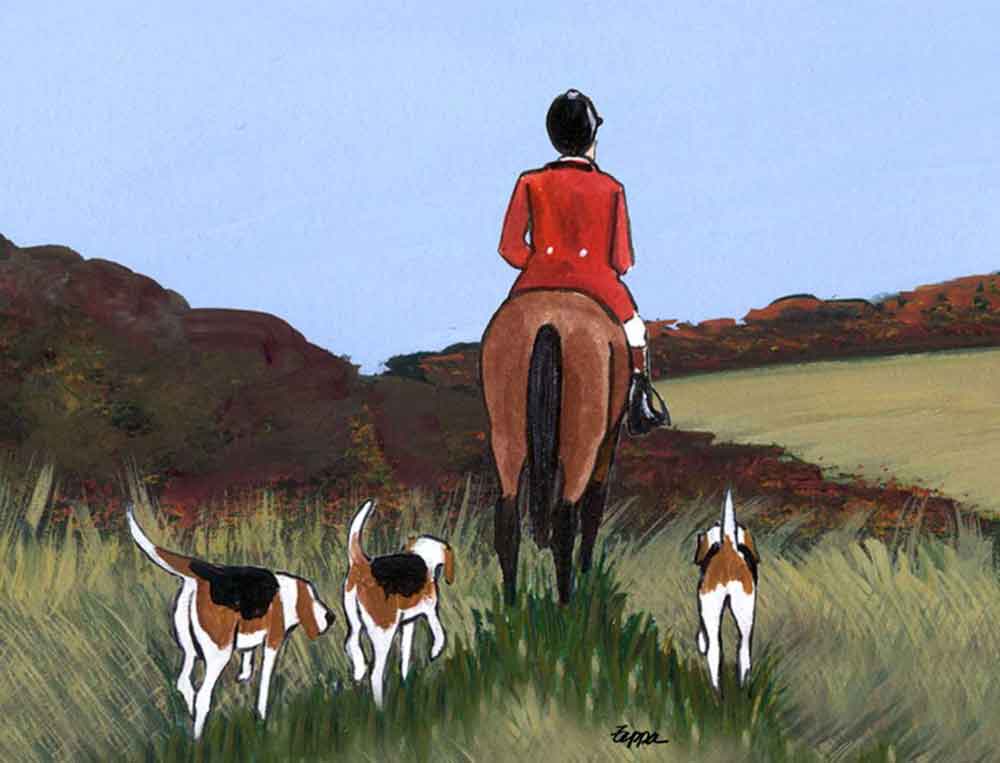 Hunt Scene by M K Zeppa Ceramic Accent & Decor Tile MKZ009AT: Artwork ...