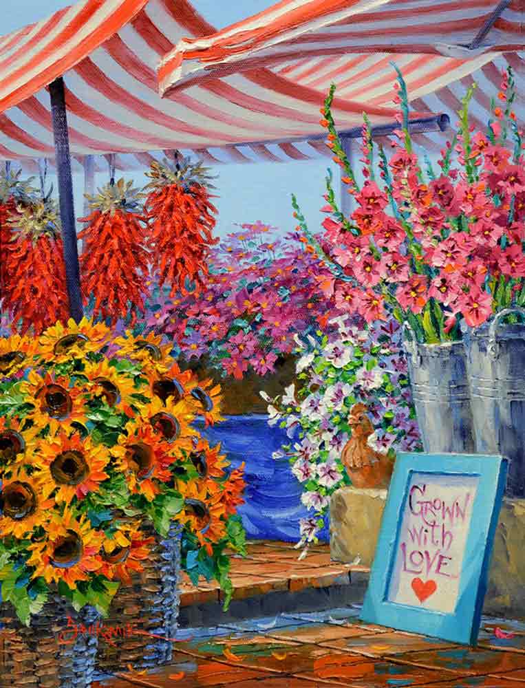 Grown with Love by Mikki Senkarik Ceramic Accent Tile MSA293AT: Artwork ...