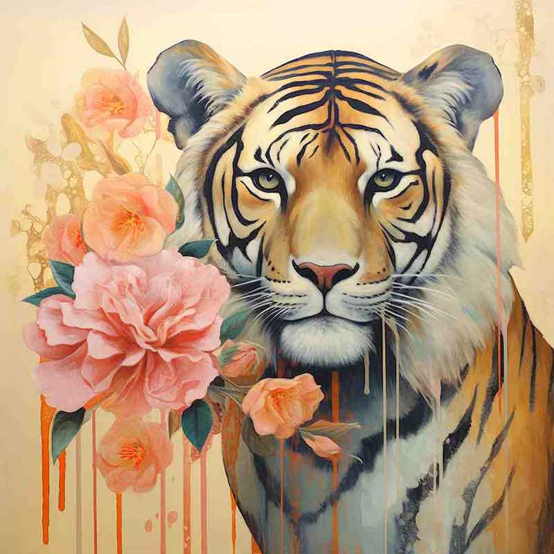 Floral Crowned Majesty 5 by Lazar Studio Ceramic Accent & Decor Tile OB ...