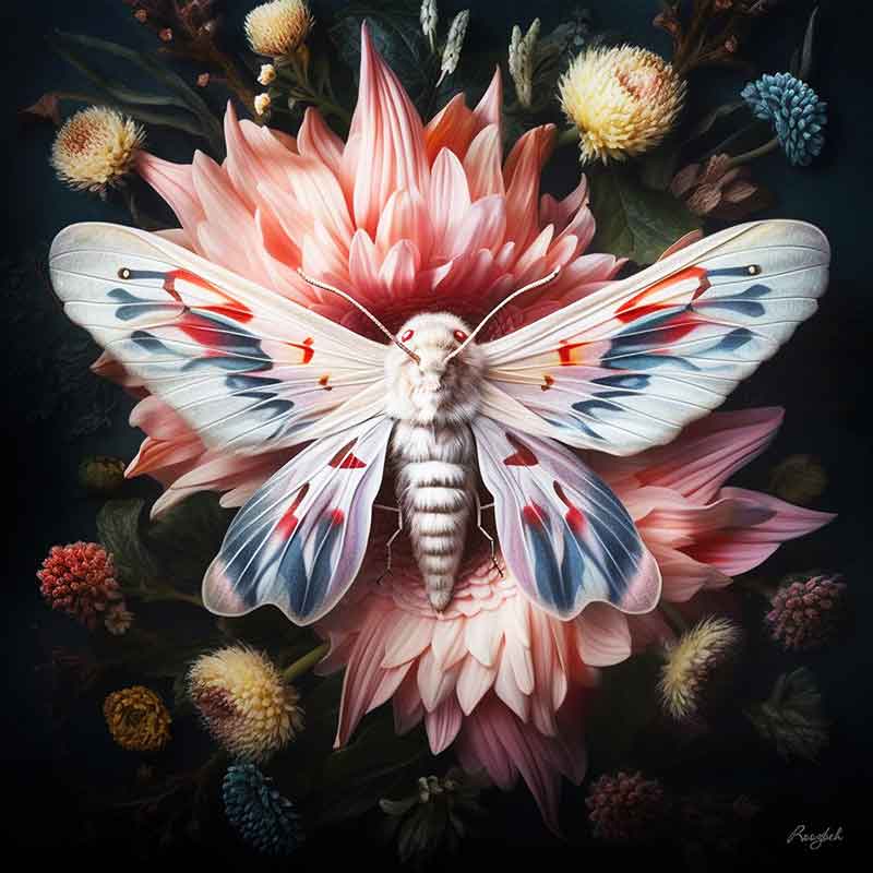 Moth Journey 9 by Roozbeh Bahramali Ceramic Accent & Decor Tile OB ...