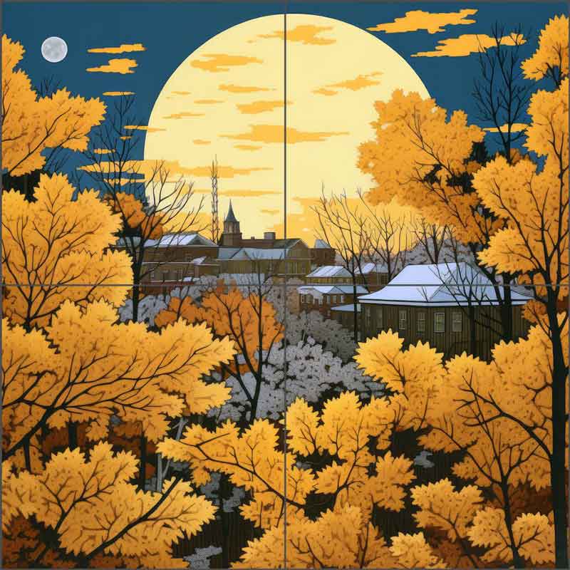 Old Time Autumn by Ray Powers Ceramic Tile Mural OB-RPA497: Artwork On ...