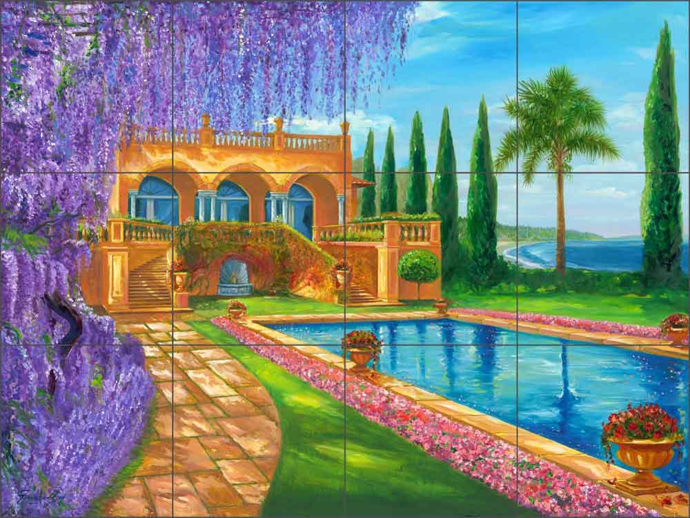 Mediterranean by Fernando Agudelo Ceramic Tile Mural - FAA029: Artwork ...