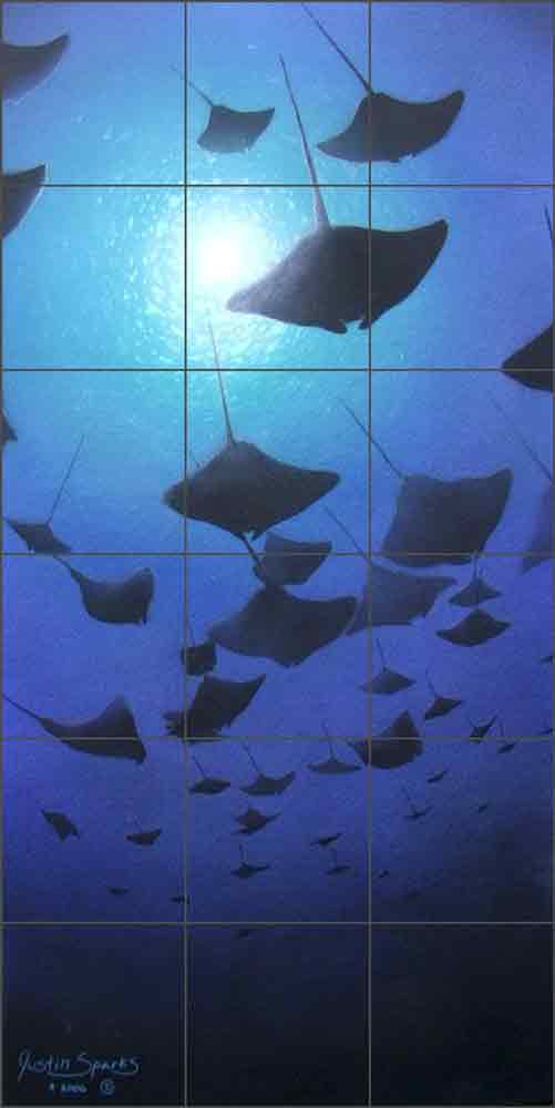 Rays of Light by Justin Sparks Ceramic Tile Mural JSA003: Artwork On ...