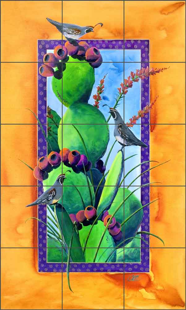 Three Amigos by Susan Libby Ceramic Tile Mural SLA027: Artwork On Tile ...
