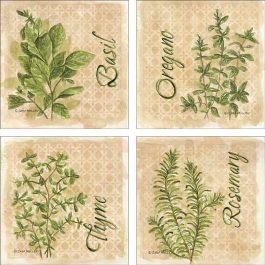 Herb Ceramic Tile Design